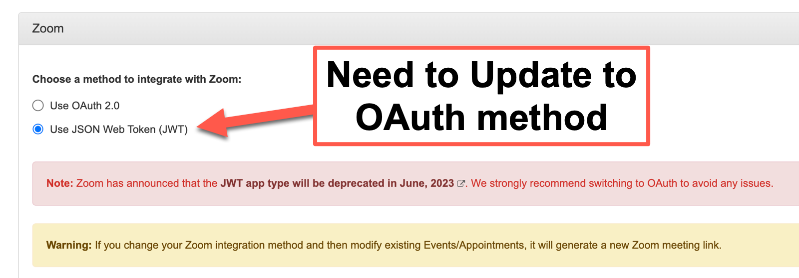 Zoom Screensharing in LibAnswers & LibCal: Update to OAuth 2