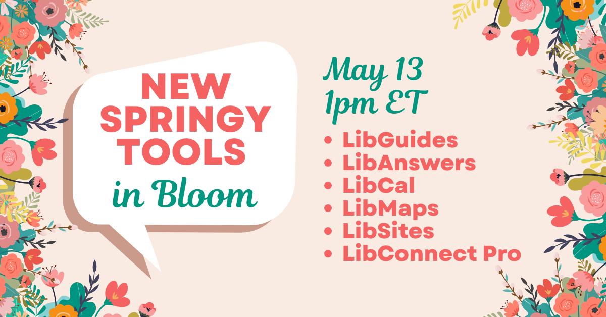 Next Week's Webinar on New Springy Tools!